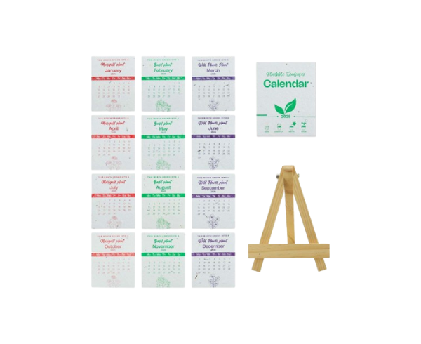 2026 Plantable Seed Table Calendars - Eco-Friendly & Custom Branded ...